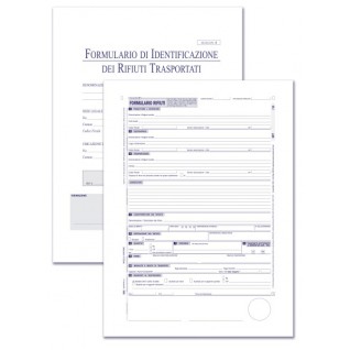 MODULO CONTINUO FORMULARIO DI IDENTIFICAZ. RIFIUTI 8919M030F | Pianeta ...